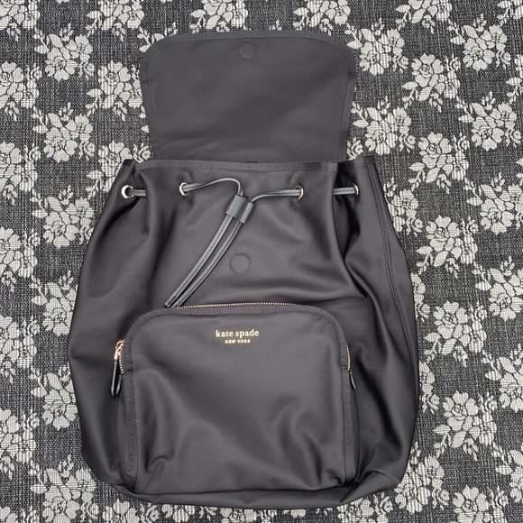 kate spade | Bags | Kate Spade The Sam Nylon Medium Backpack In Black ...